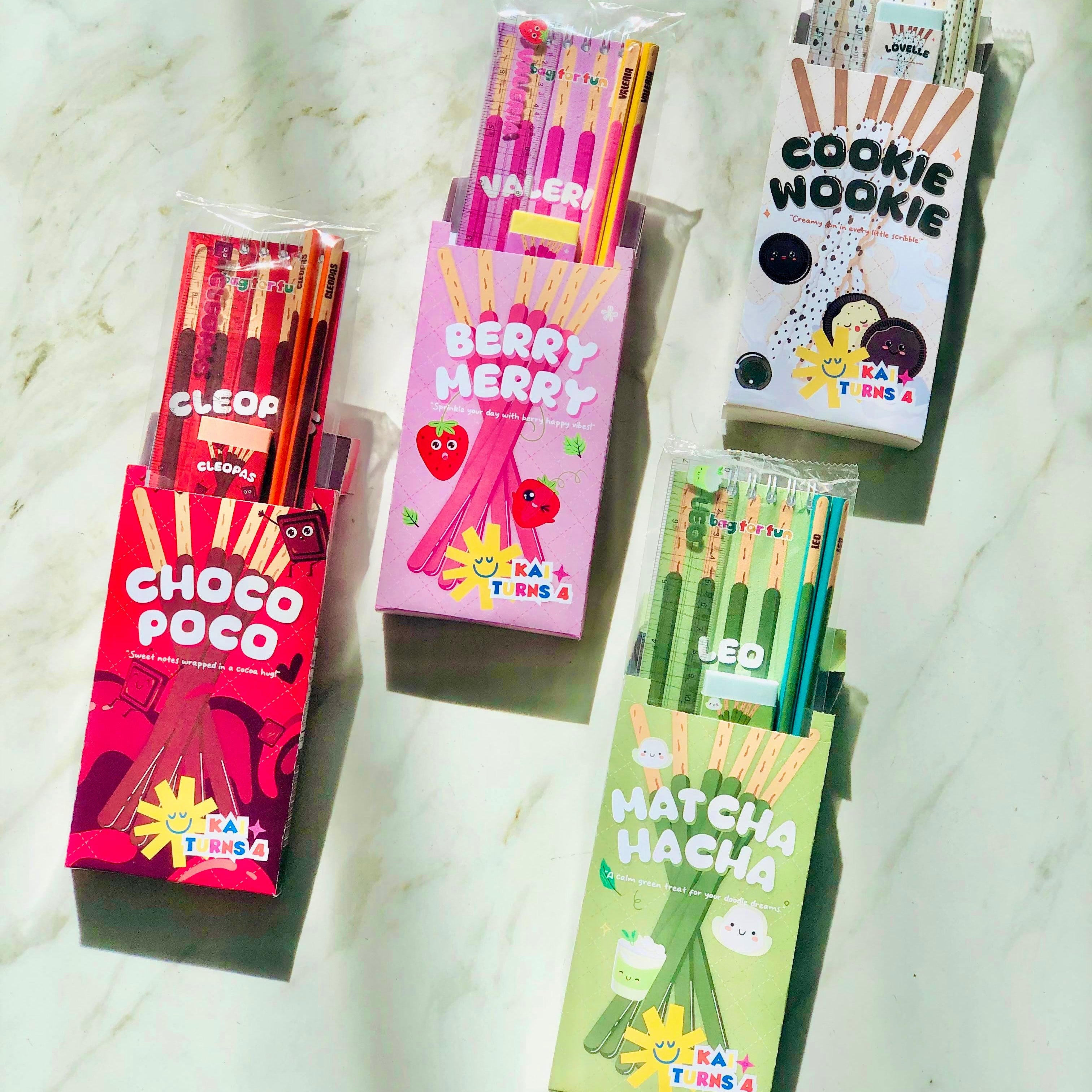 Customised Stationery Pockie Sets – Bag For Fun BFF